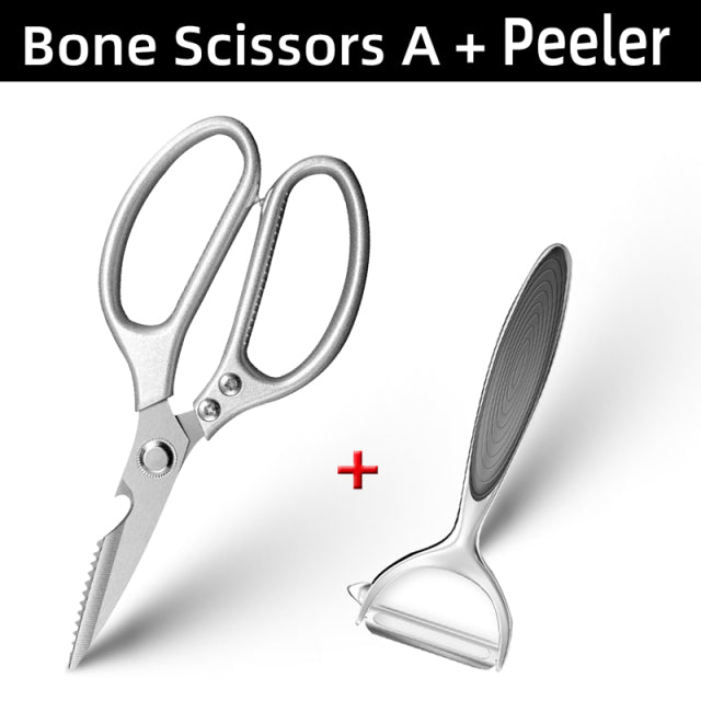 Kitchen Scissors Chicken Bone Kitchen Shears,Duck Fish Cutter 4Cr ...